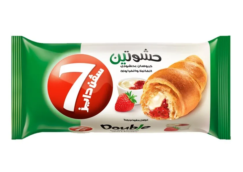 7 أيام فانيليا فراولة 55 جم - مُدْهَامَّتَانِ